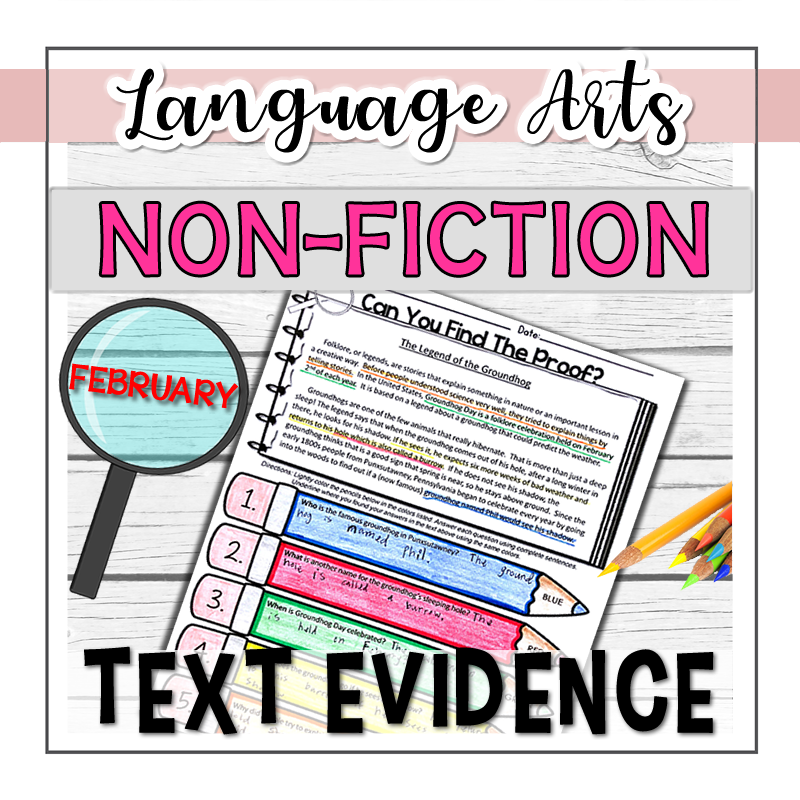 Text Evidence Non-Fiction FEBRUARY – SunnyDaze Teaching