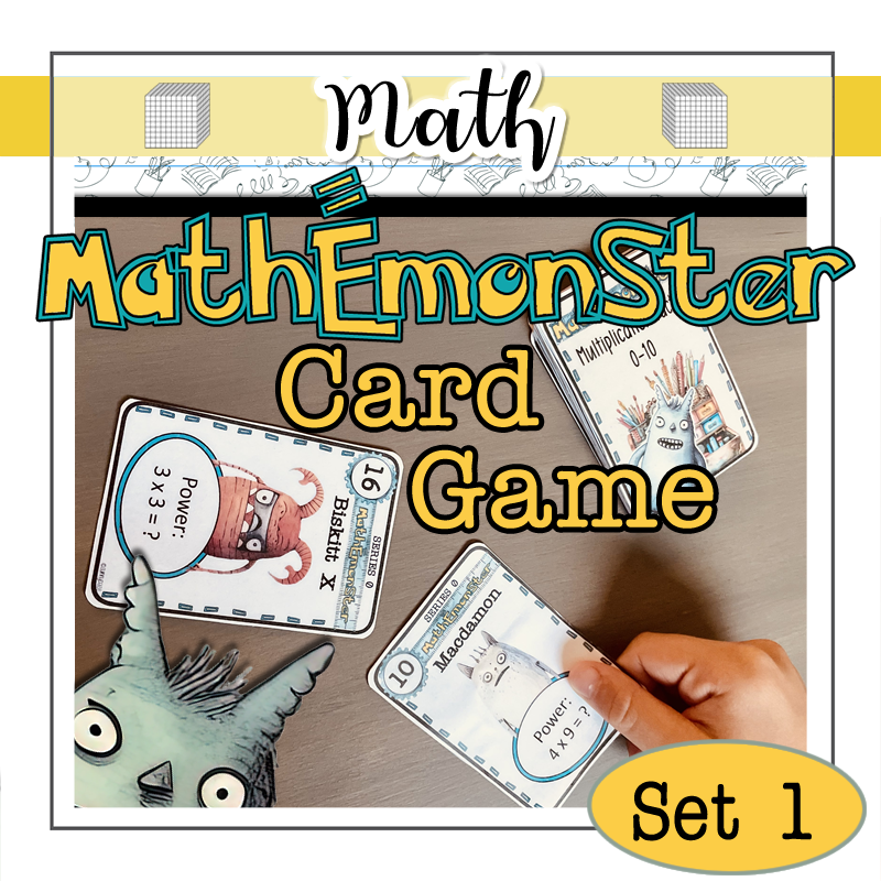 Multiplication Facts 1-10 Math Center Card Game - MathEmonSter Series ...