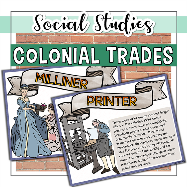 Colonial Jobs Posters & Activities – SunnyDaze Teaching