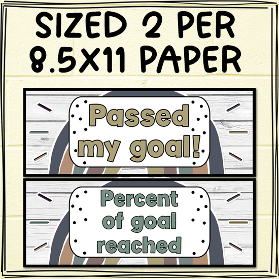 AR Goal Tracker Clip Charts - Muted Colors – SunnyDaze Teaching