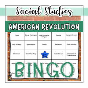 American Revolution BINGO (Editable Text) – SunnyDaze Teaching