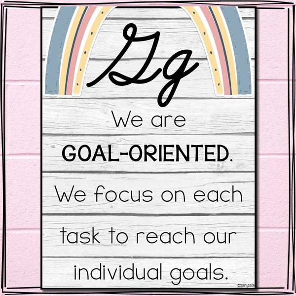 Boho Rainbow Cursive Alphabet Posters A-Z – SunnyDaze Teaching