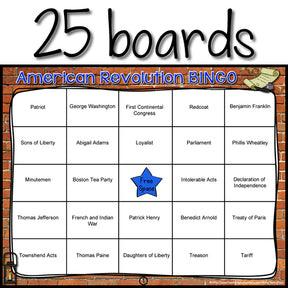 American Revolution BINGO (Editable Text) – SunnyDaze Teaching