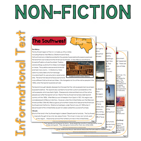 US Regions: Southwest Region (Print and Digital) – SunnyDaze Teaching