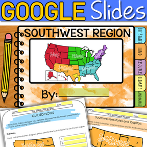 US Regions: Southwest Region (Print and Digital) – SunnyDaze Teaching